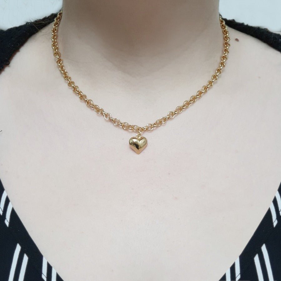 Collier Grosse Maille Coeur | Les Jacottes